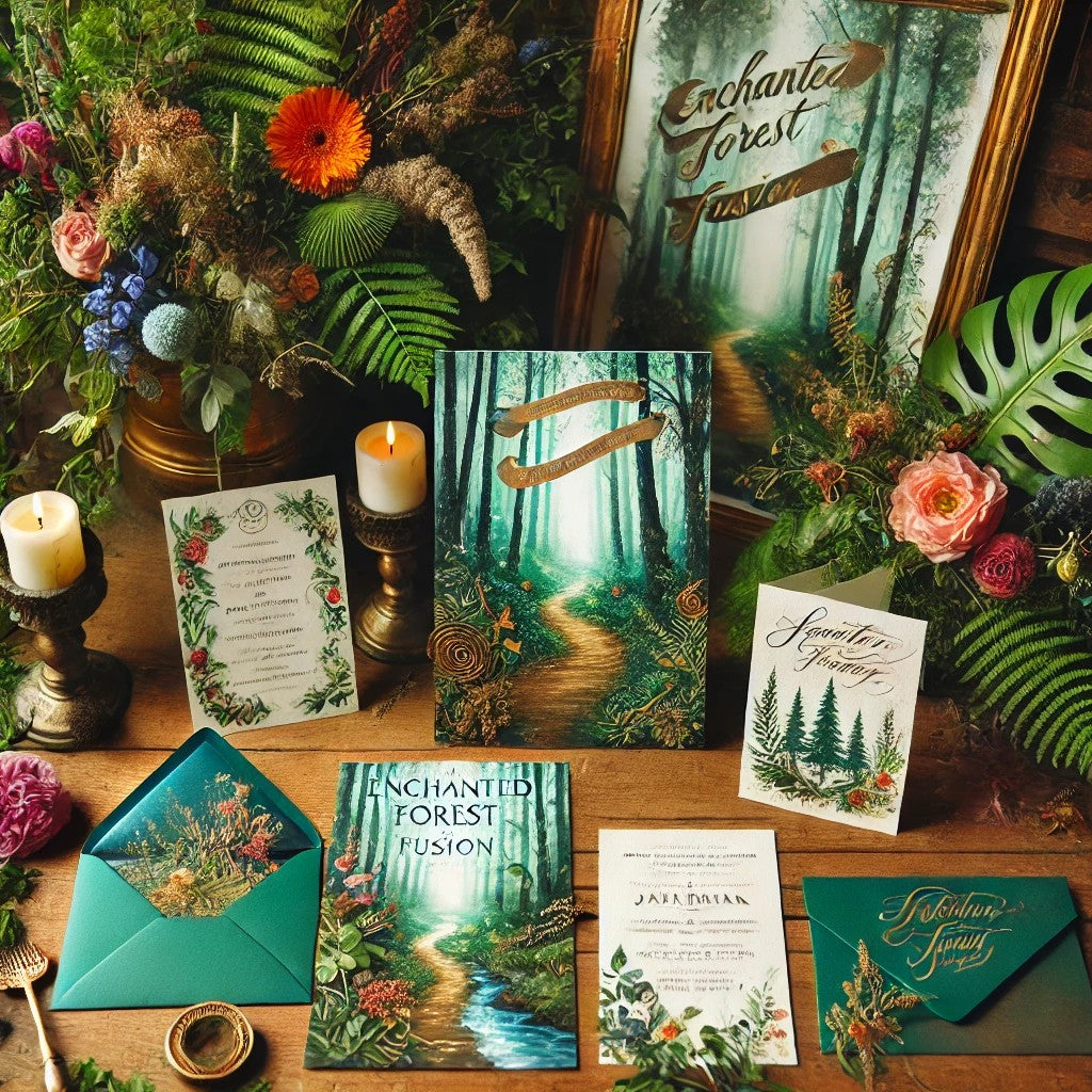 Enchanted Forest Fusion Wedding Mood Board & Design Kit – Modern Story ...